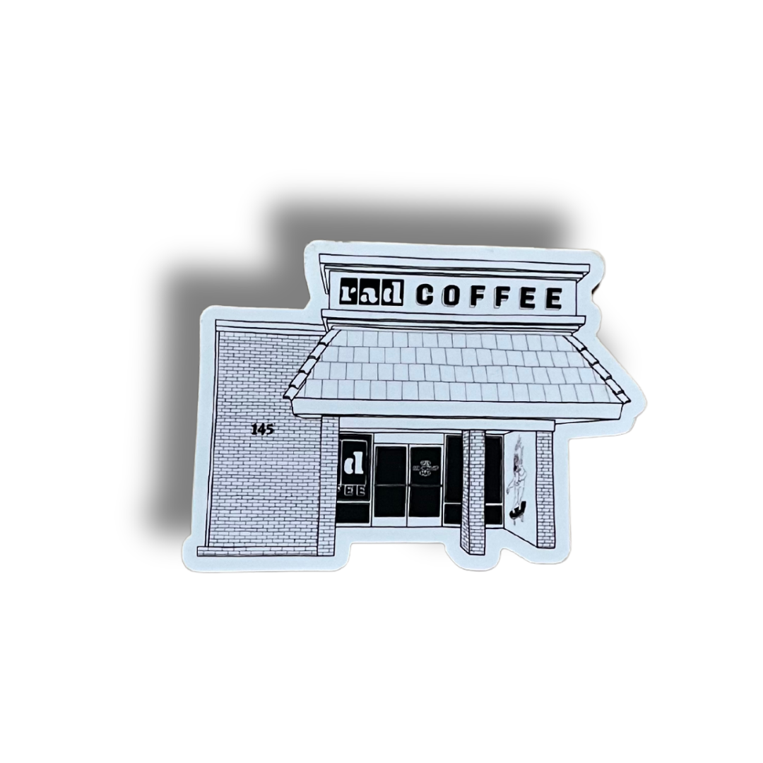 Rad Covina Storefront Sticker – Rad Coffee