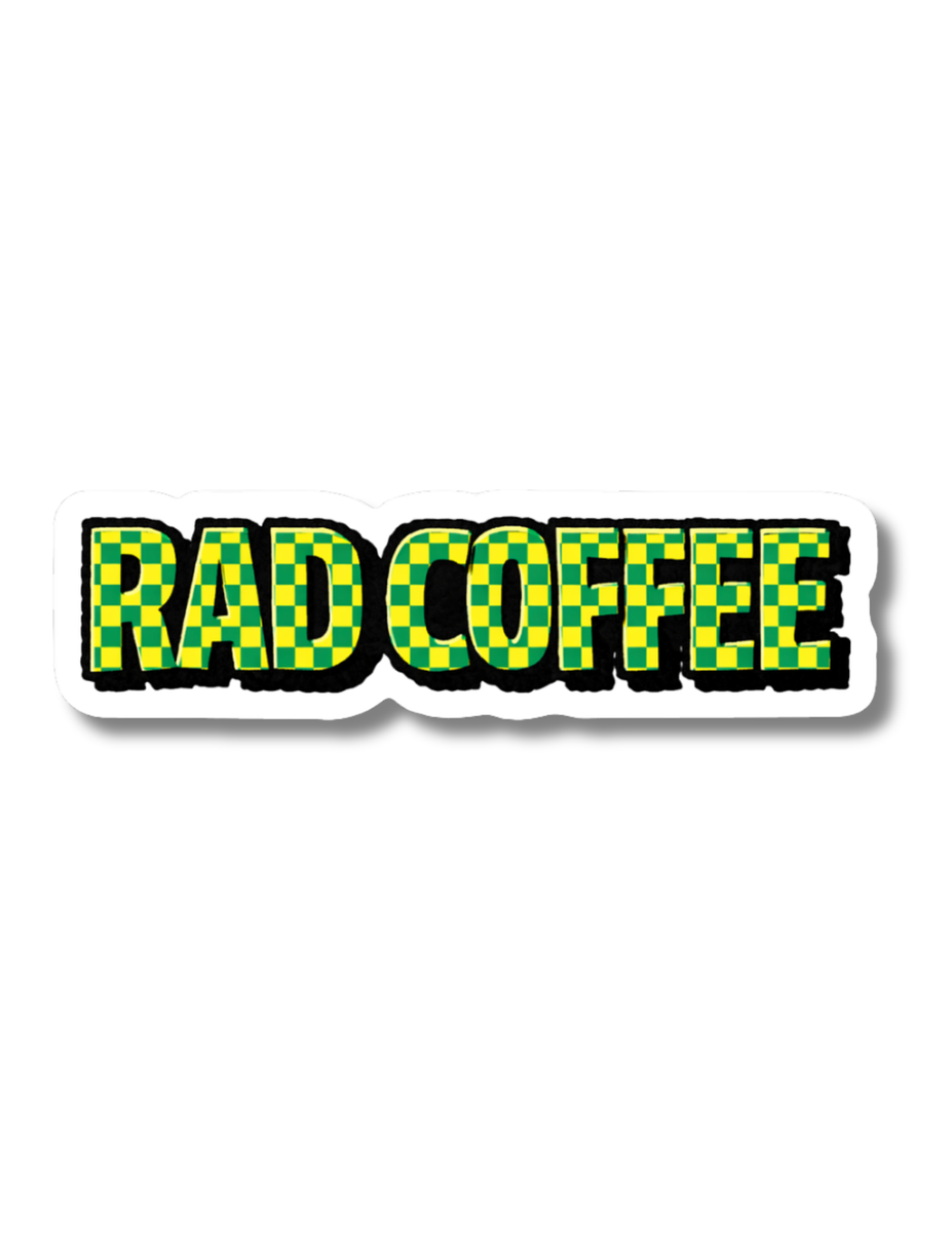 Rad Checker Logo Sticker – Rad Coffee