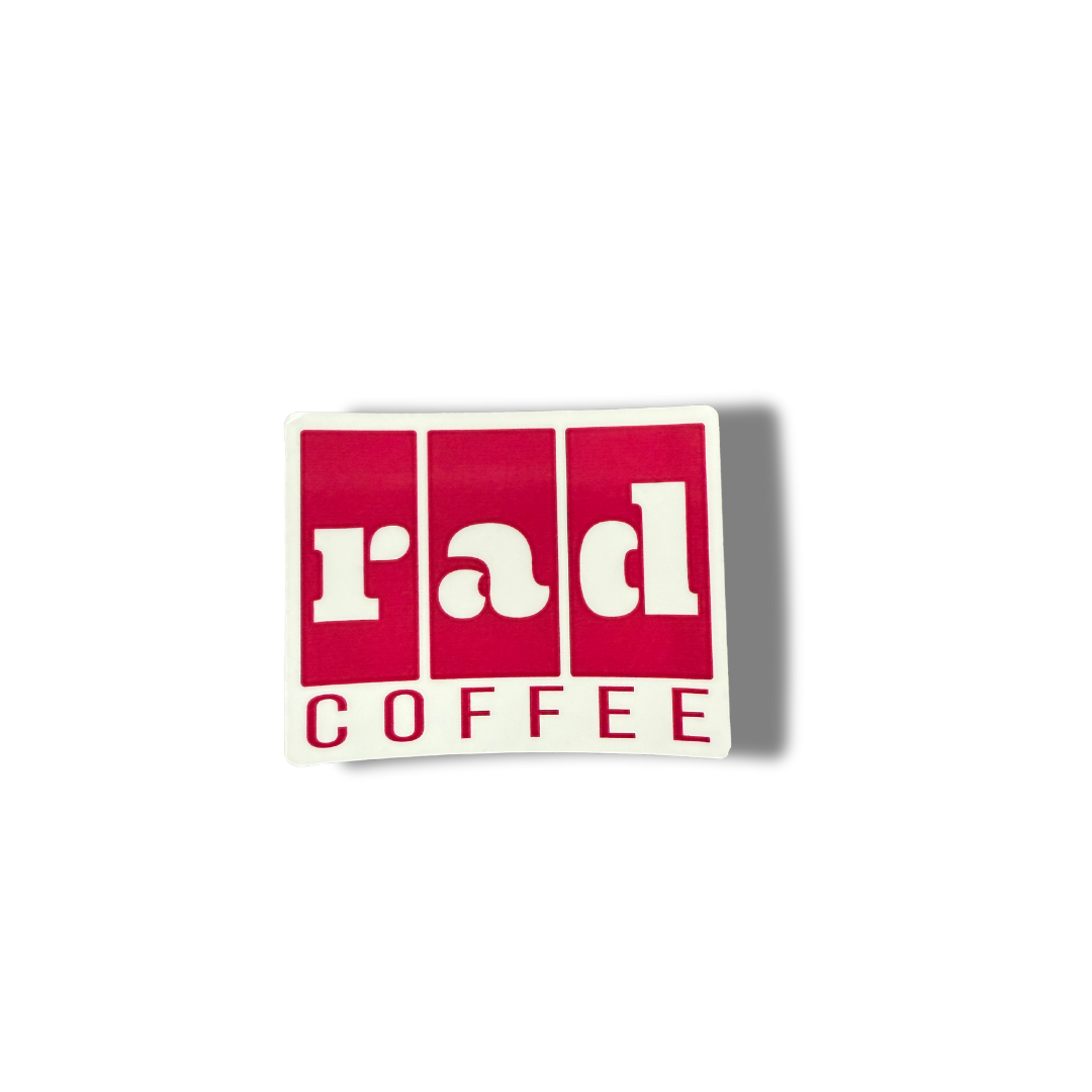 The Red Bar Logo Sticker – Rad Coffee